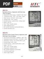 HTC-2 Temperature and Humidity Meter Manual | PDF