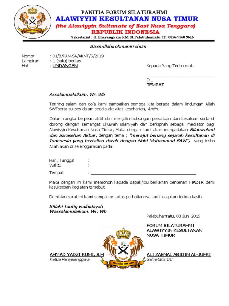 Surat Undangan Habib | PDF