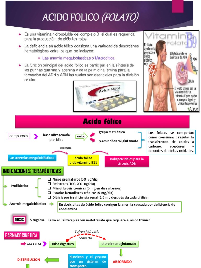 Acido Folico | PDF | Especialidades Medicas | Compuestos orgánicos