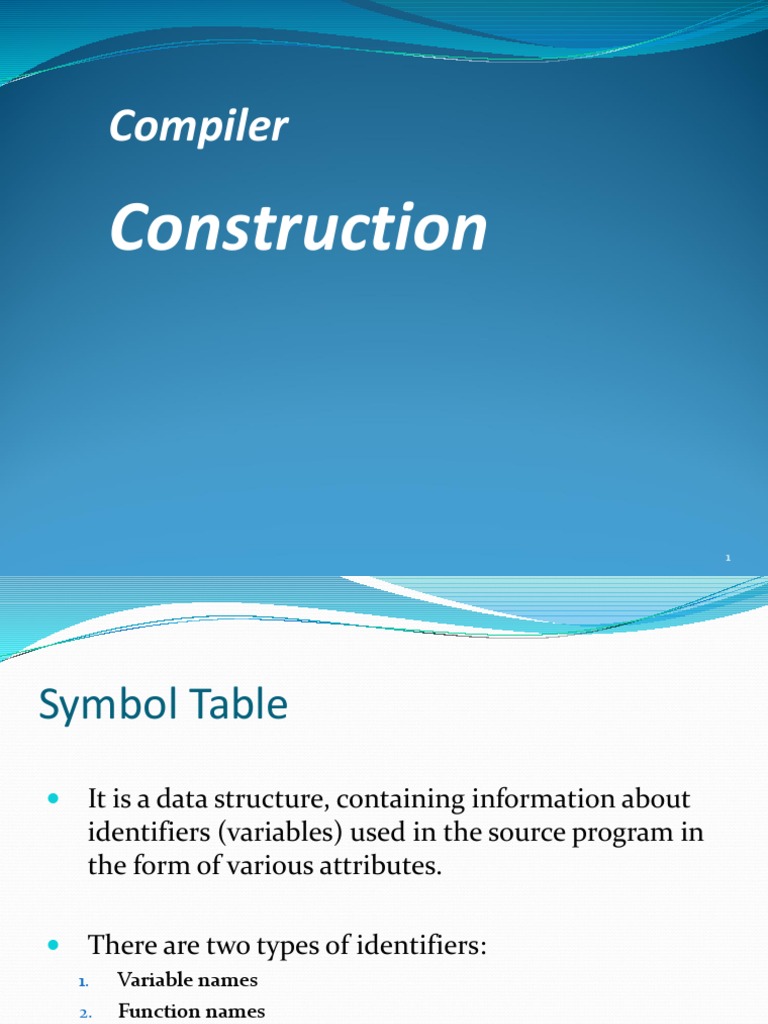 6 Symbol Table | PDF | Variable (Computer Science) | Parameter (Computer Programming)