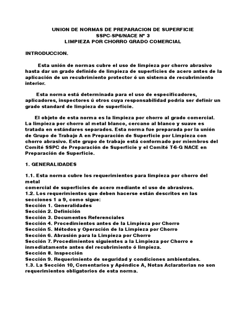 SSPC-SP6 en Castellano | PDF | Revestimiento | Acero