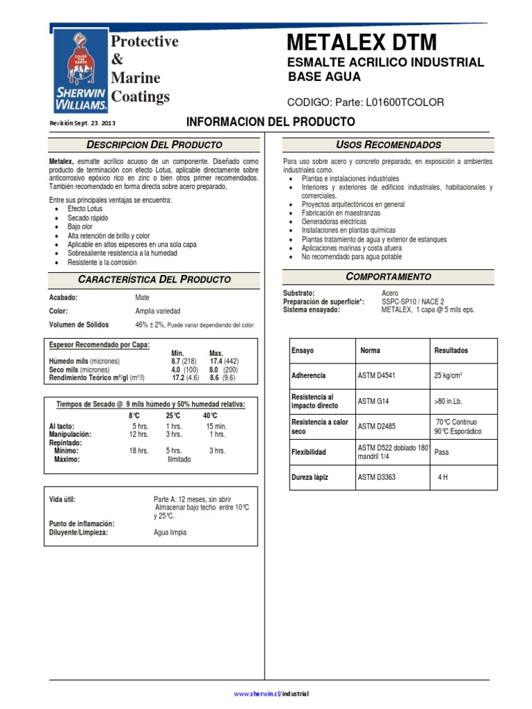 Metalex DTM | PDF | Pintar | Hormigón