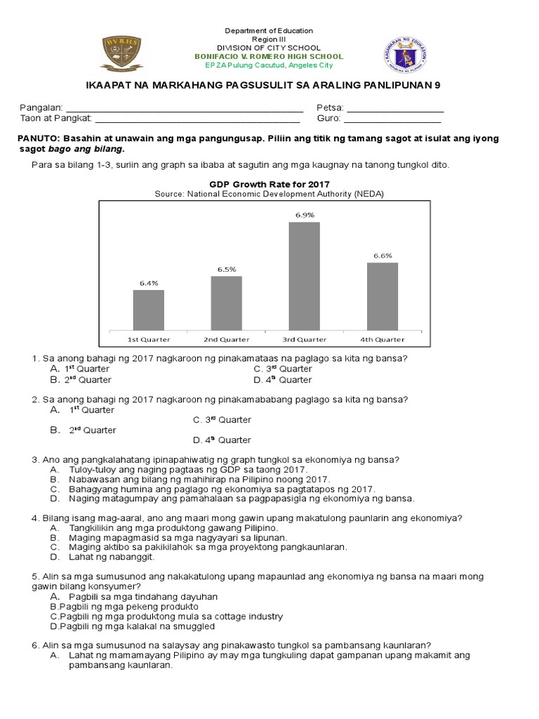 4 TH Quarter Exam | PDF
