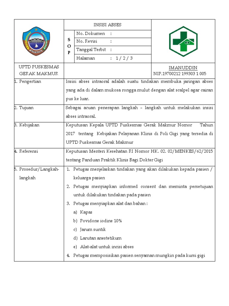 Sop Insisi Abses | PDF