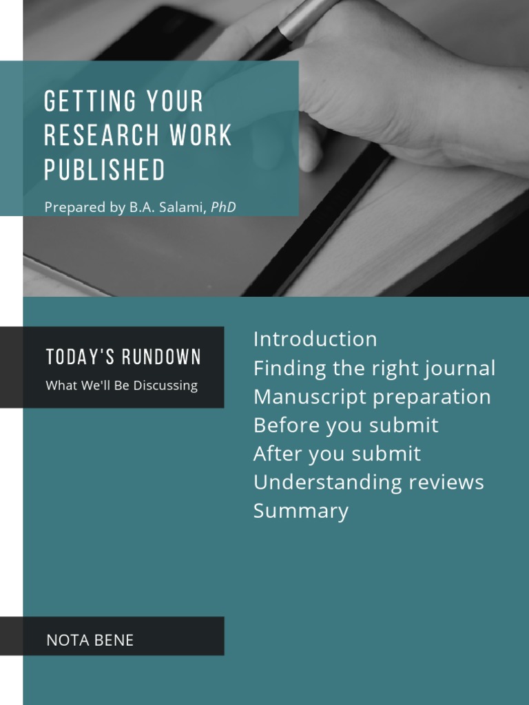 Getting Your Research Work Published | PDF | Academic Journal ...