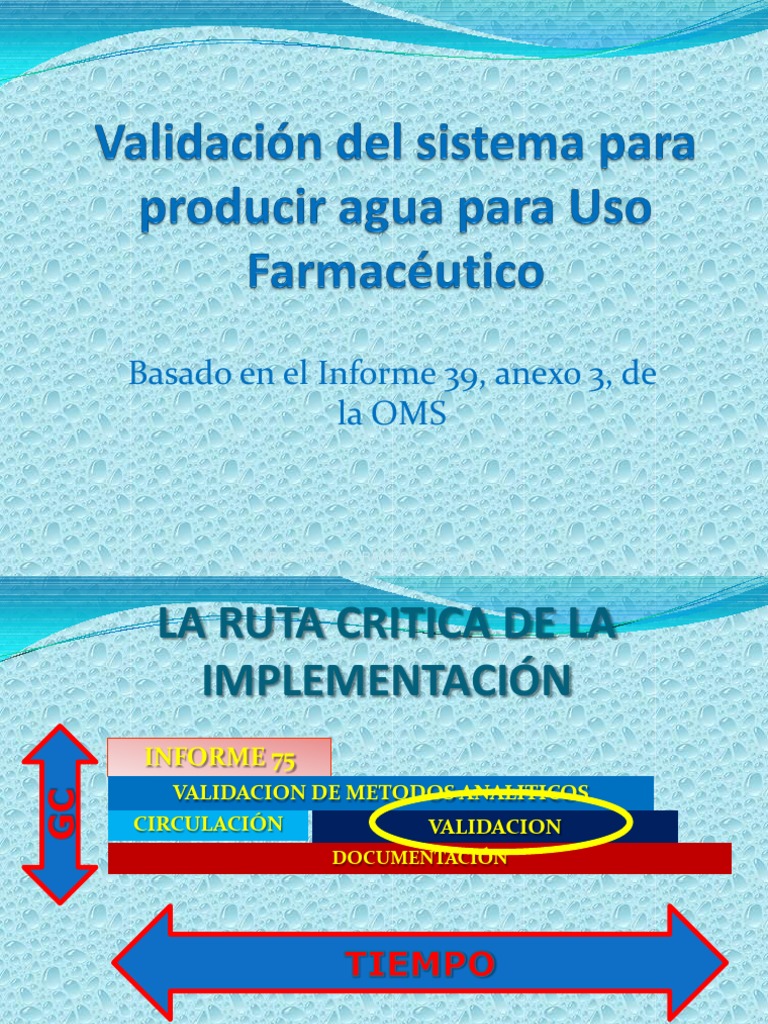 Validacion Agua Grado Farmaceutico | PDF | Acero inoxidable | Sustancias químicas
