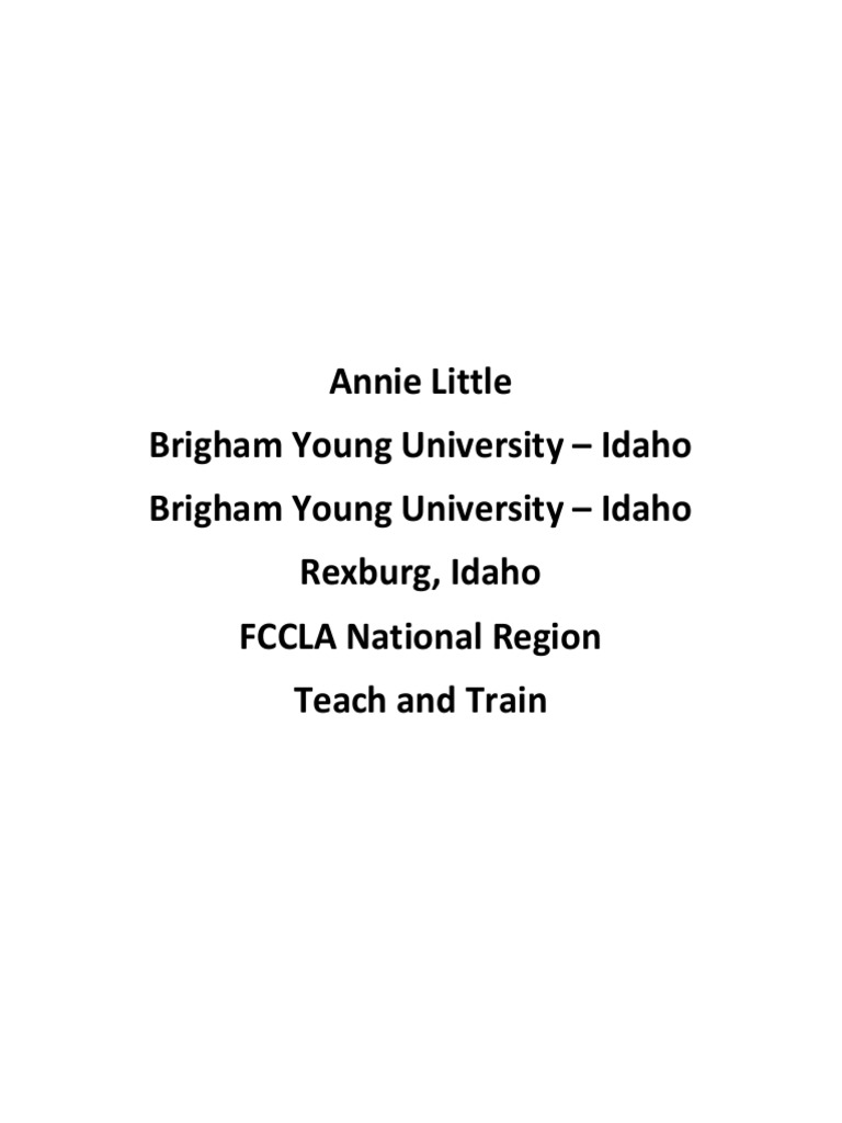 Teach and Train - Fccla Star Event | PDF | Learning Styles | Teachers