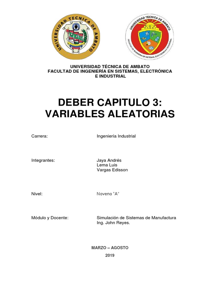 Deber Capitulo 03 | PDF | Teoría estadística | Distribución normal