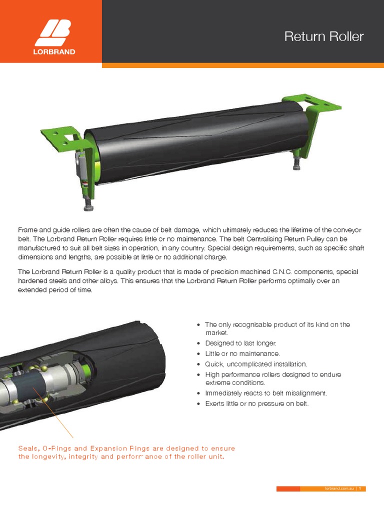 Lorbrand Return Roller Overview | PDF | Belt (Mechanical) | Bearing ...
