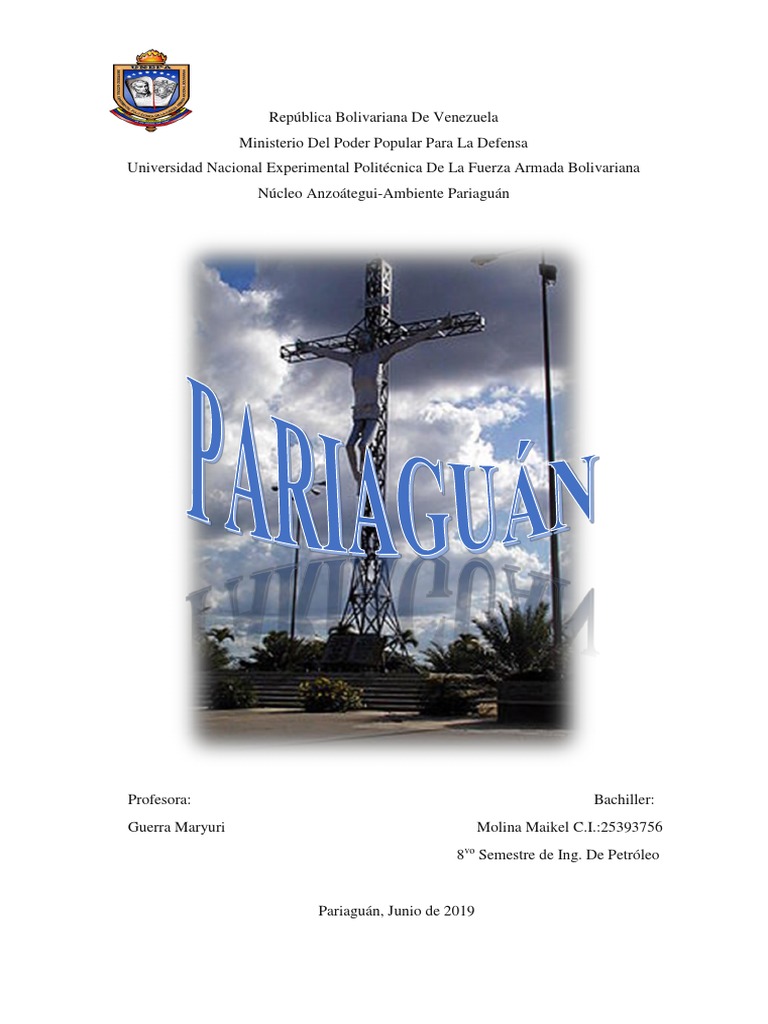 Historia Y Fundación De Pariaguán Pdf Carnaval Venezuela