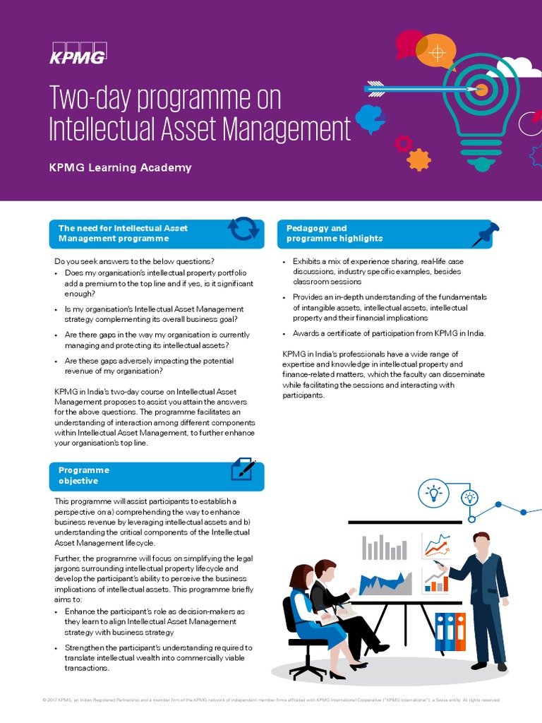 Two-Day Programme On Intellectual Asset Management: KPMG Learning ...