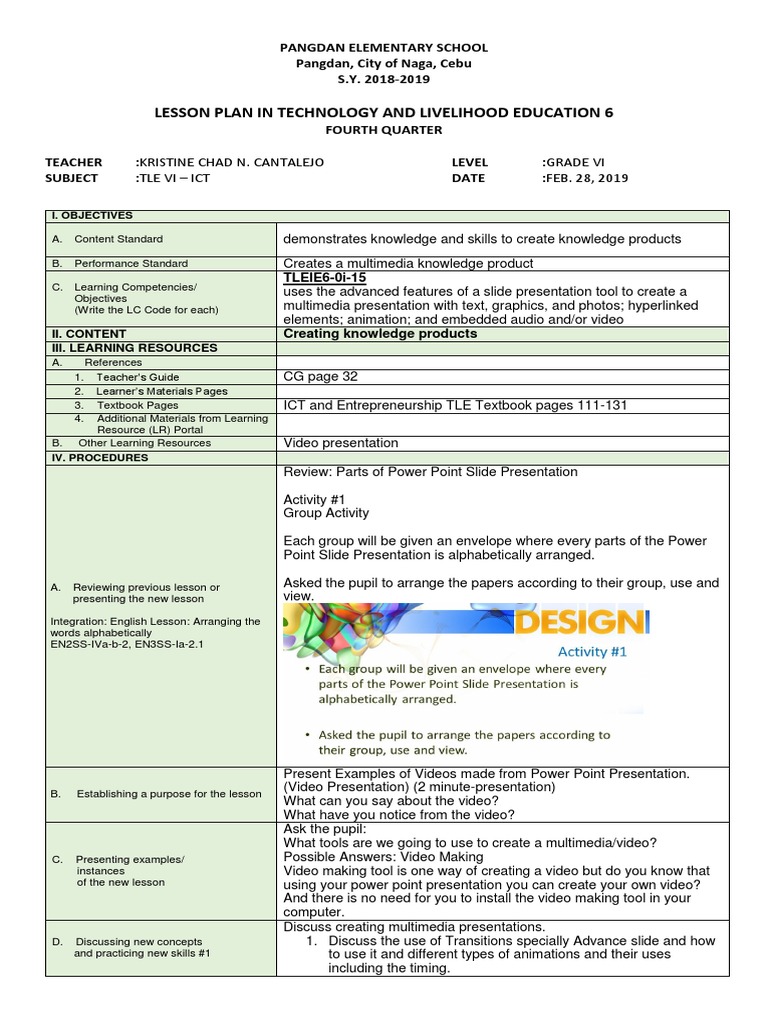 DLP For COT | PDF | Multimedia | Educational Technology