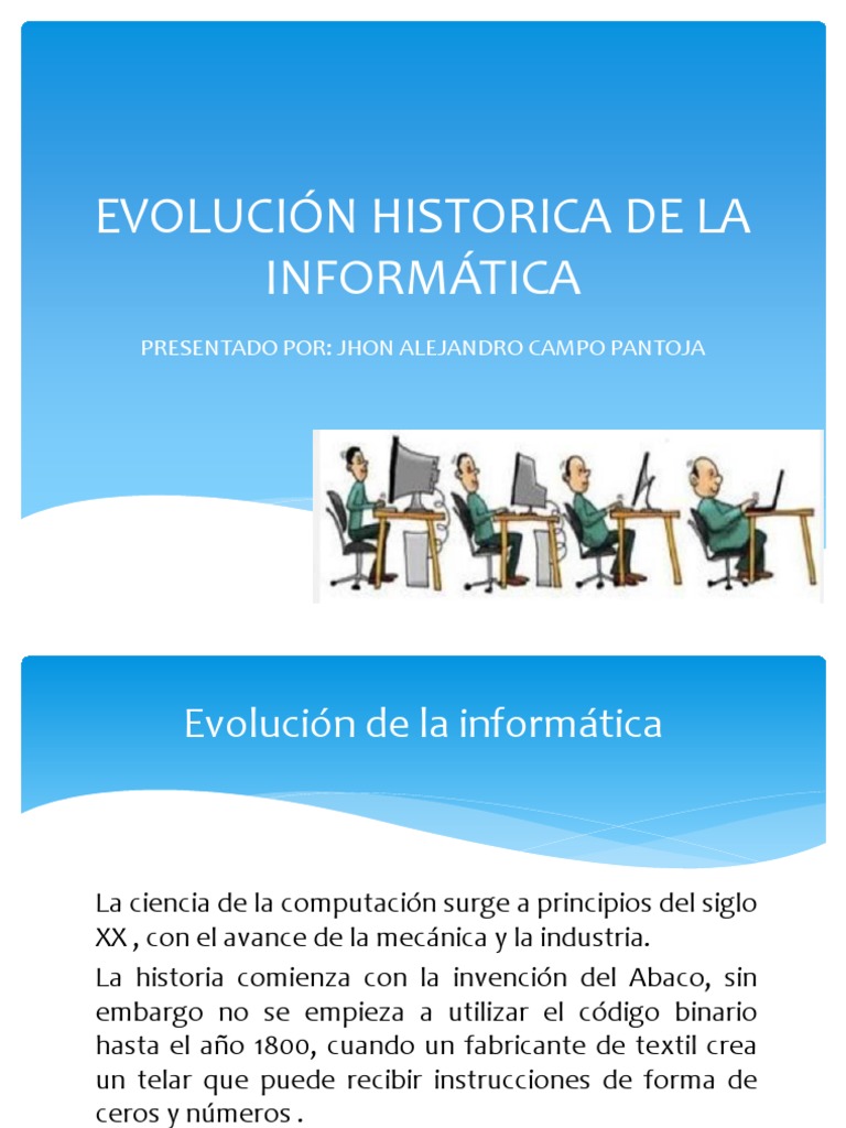 Evolución Historica de La Informática | PDF | Circuito integrado ...