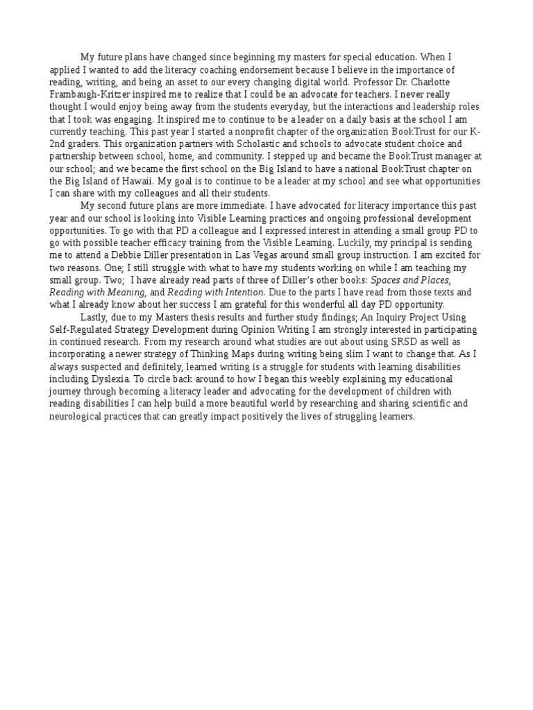 Reading With Meaning, and Reading With Intention. Due To The Parts I ...