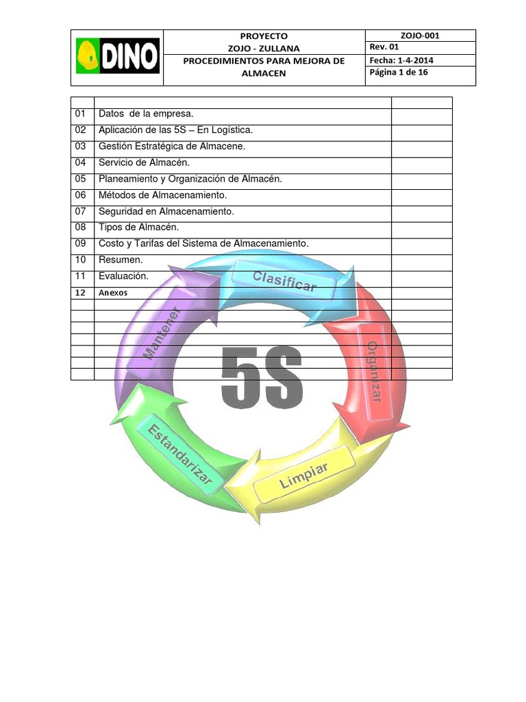 Implementación de las 5S en Almacenes | PDF | Almacén | Logística