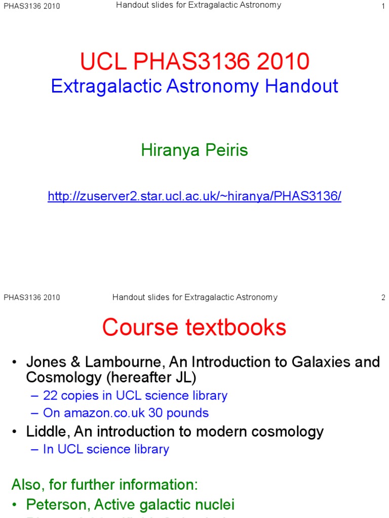 3136 EGA Handout | PDF | Galaxy | Astronomy