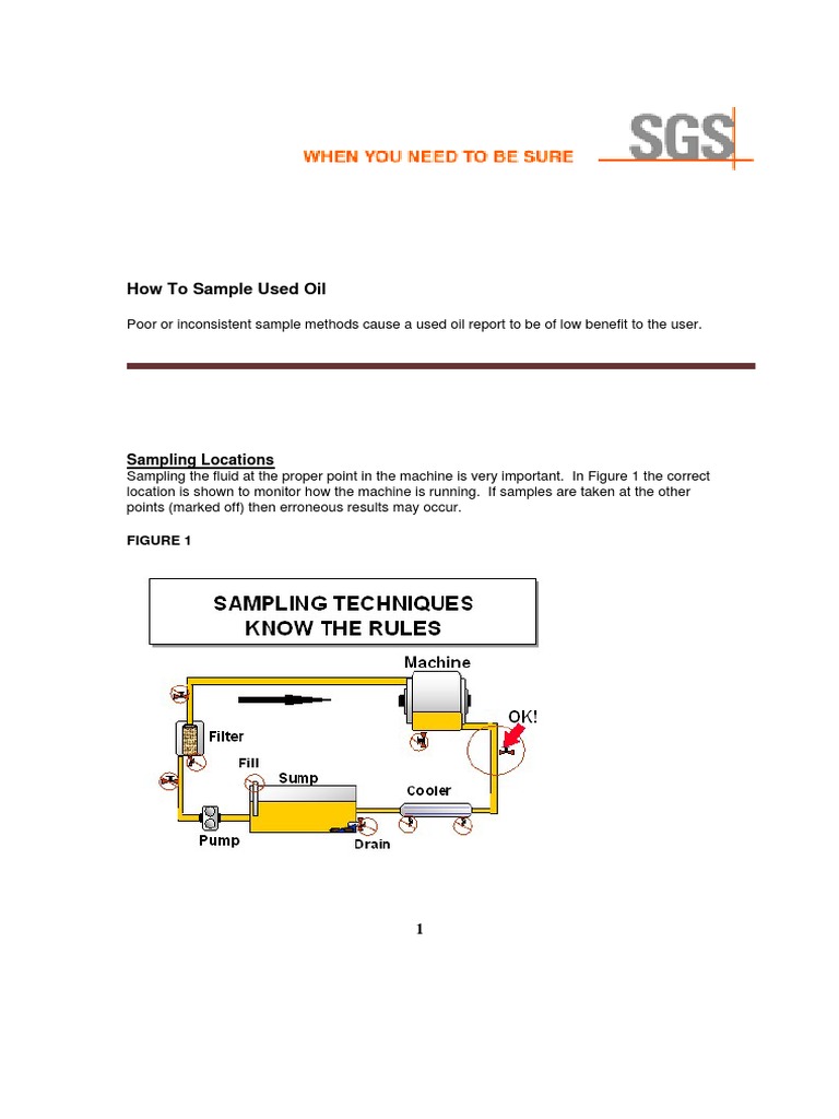 How To Sample Used Oil: Sampling Locations | PDF | Valve | Transmission ...