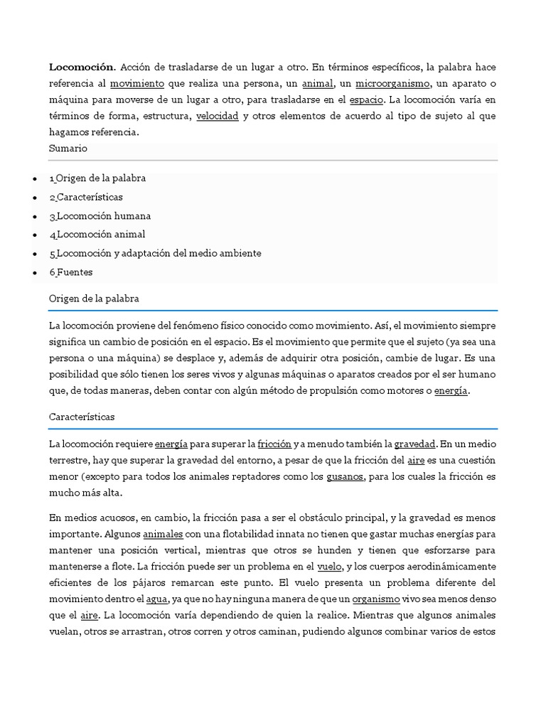Definición y tipos de locomoción | PDF | Tren | Engranaje