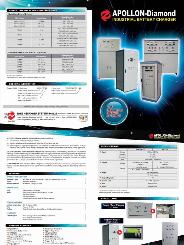 APOLLON-Diamond Ind - Battery Charger | PDF