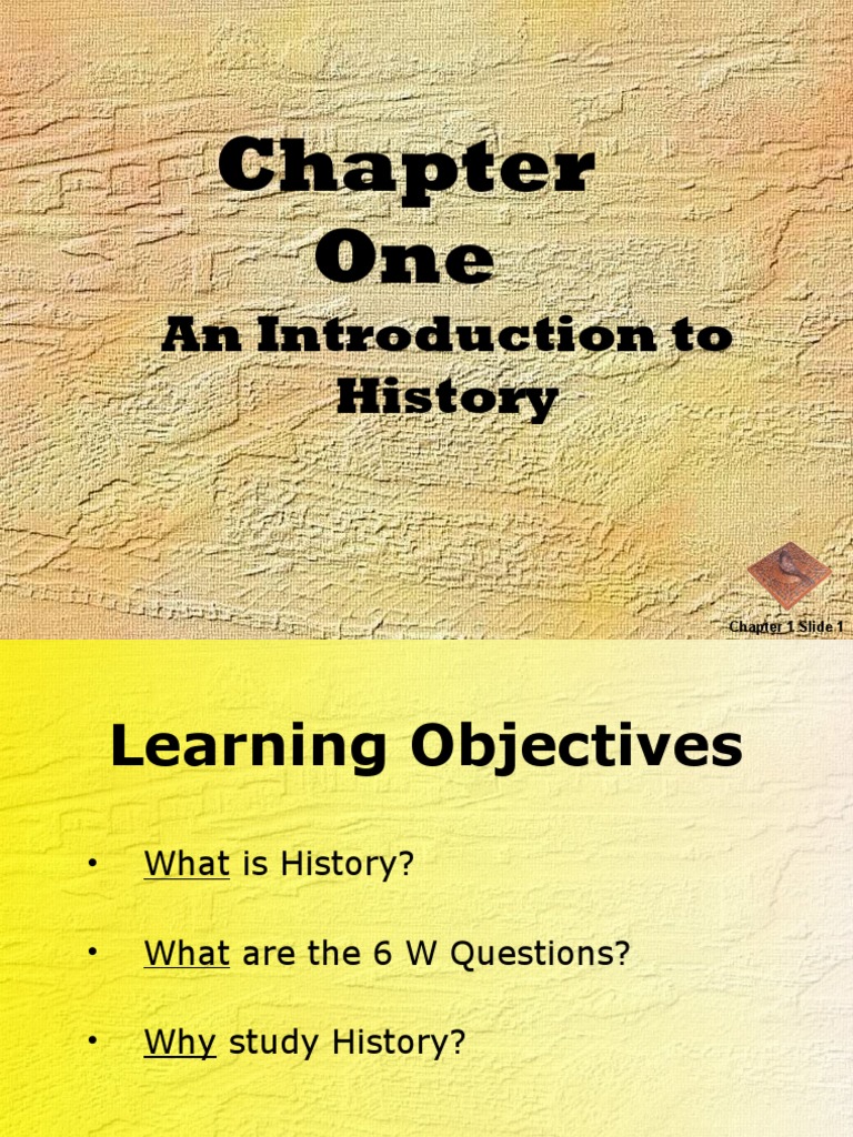 An Introduction To History: Chapter 1 Slide 1 | PDF | Writers | The Prince