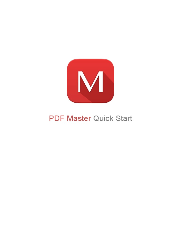 PDF Master: Quick Start | PDF | Computing | Digital Technology
