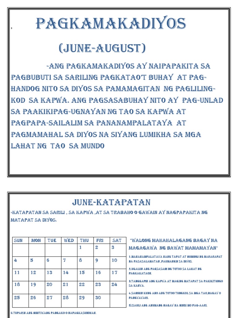 Esp Abc Calendar | PDF