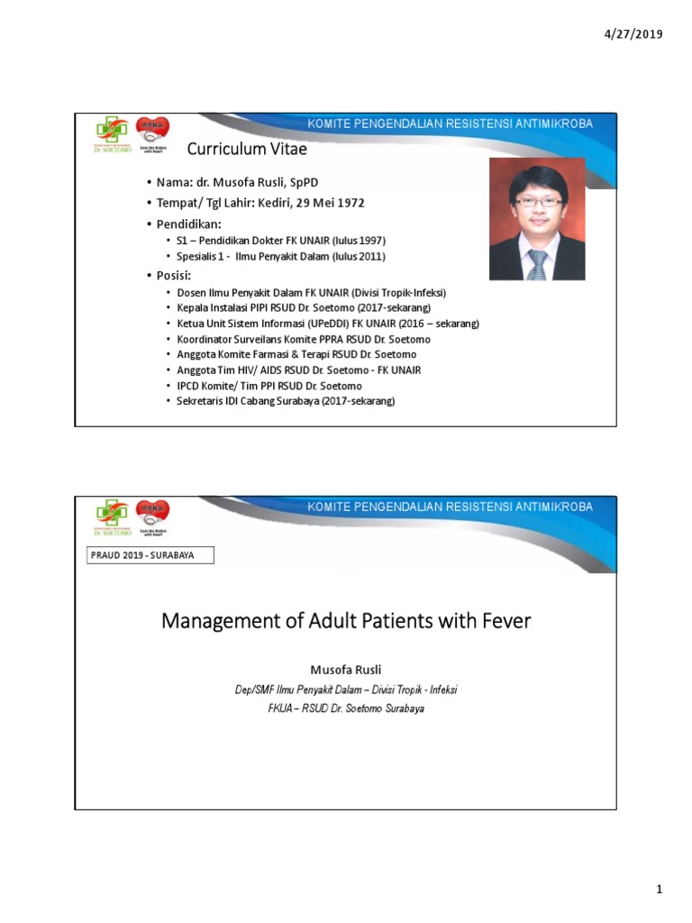 Management of Fever in Adults | PDF | Fever | Hyperthermia
