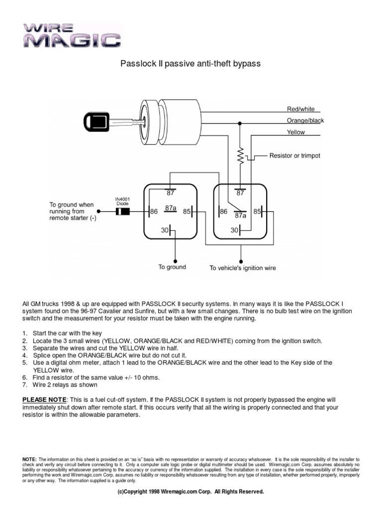 Passlock II Passive Anti-Theft Bypass | PDF