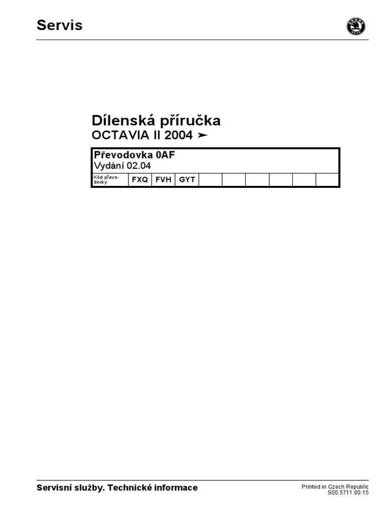 Prevodovka 0AF | PDF