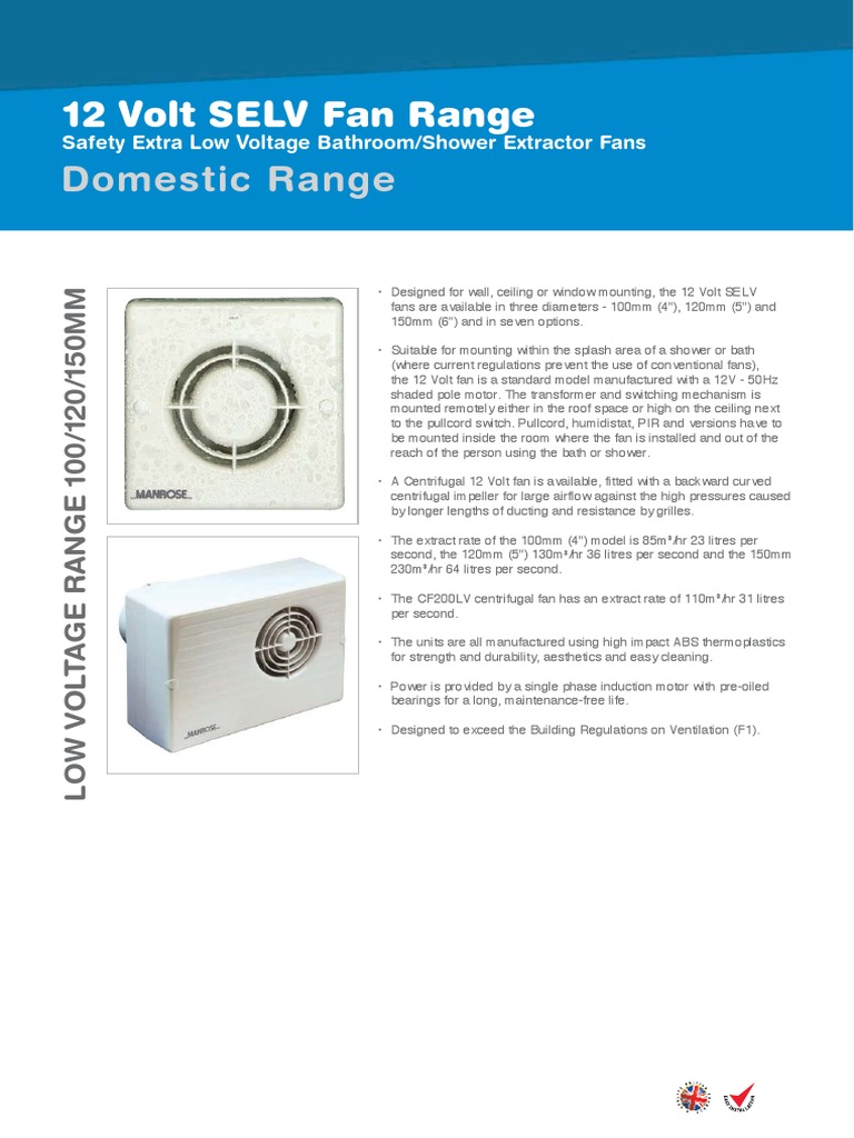 12 Volts Elv Fan Range | PDF | Building Engineering | Electromagnetism