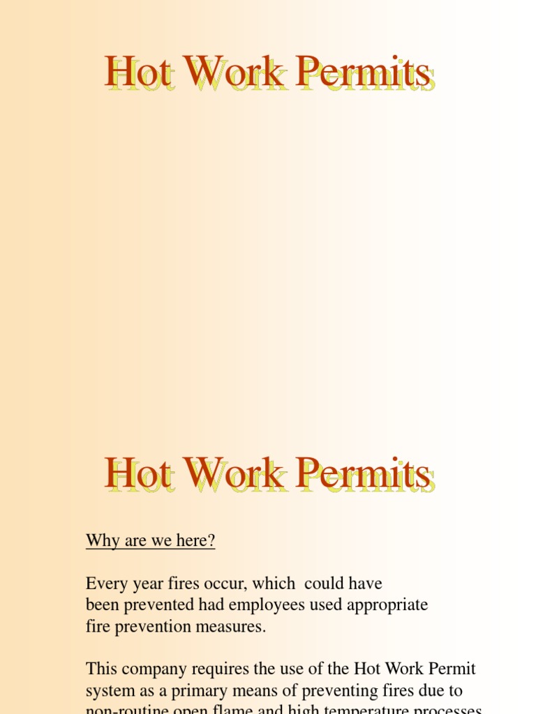 Hot Work Permits: A Comprehensive Guide to Fire Prevention During ...