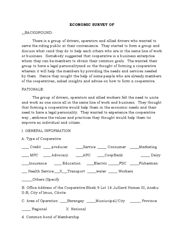 Economic Survey | PDF | Cooperative | Business