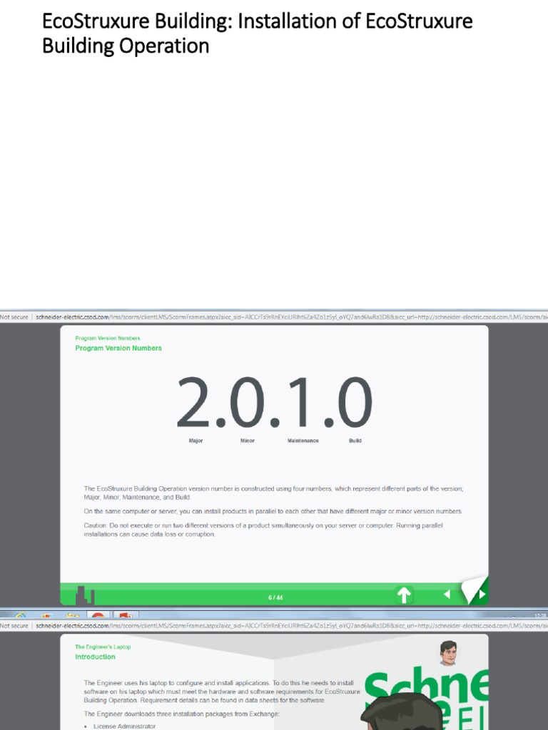 Installation of EcoStruxure Building Operation | PDF