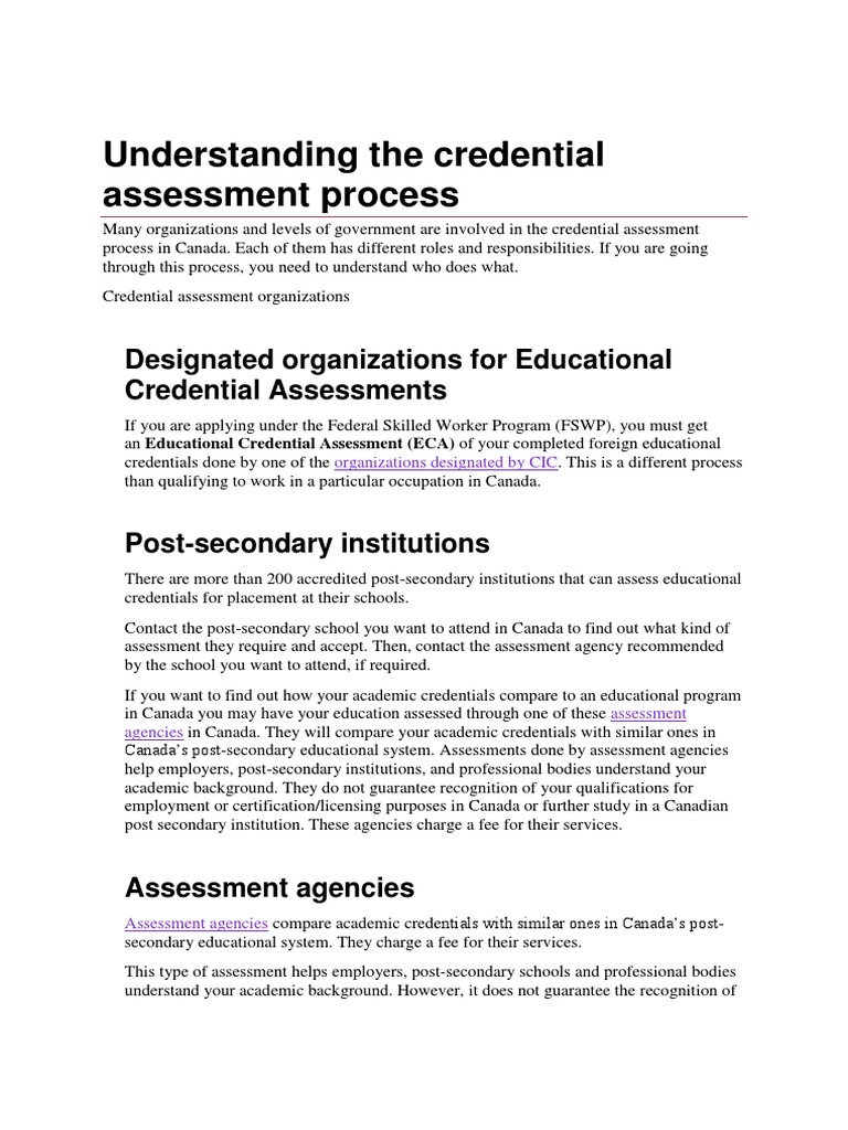 CES Application Form FSWP Post Secondary Education Assessment Form I PS ...