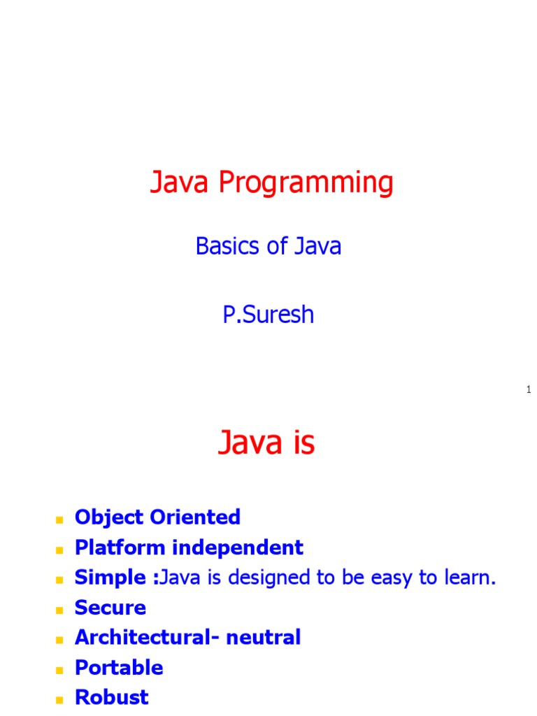 Basics of Java | PDF | Method (Computer Programming) | Constructor ...