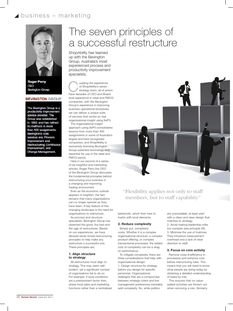Seven Principles of A Successful Restructure | PDF | Retail | Leadership