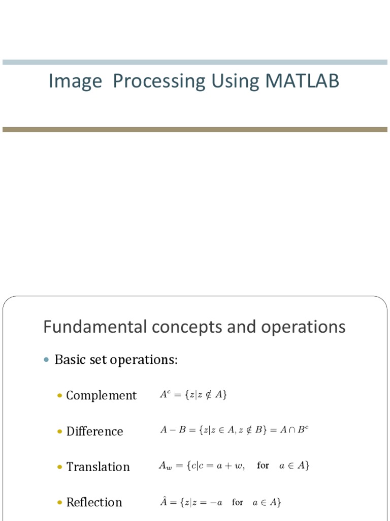 Image Processing Using MATLAB | PDF | Set (Mathematics) | Shape