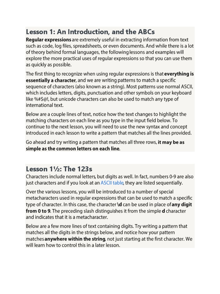 Lesson 1: An Introduction, and The Abcs | PDF