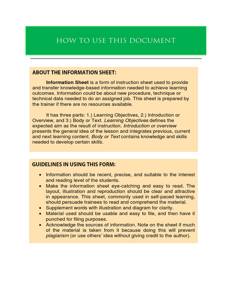 Tesda Info Sheet | PDF | Adult Education | Learning