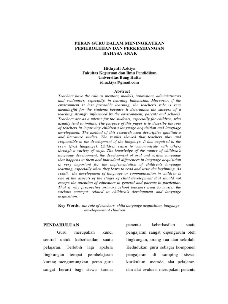 Tugas Akhir Modul 9 (Modul Tematik Terpadu) - Revised | PDF | Language Development | Indonesian ...