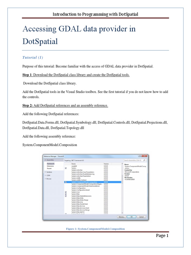 DotSpatial Tutorials DotSpatial 9 GDAL | PDF | Library (Computing) | Computer File