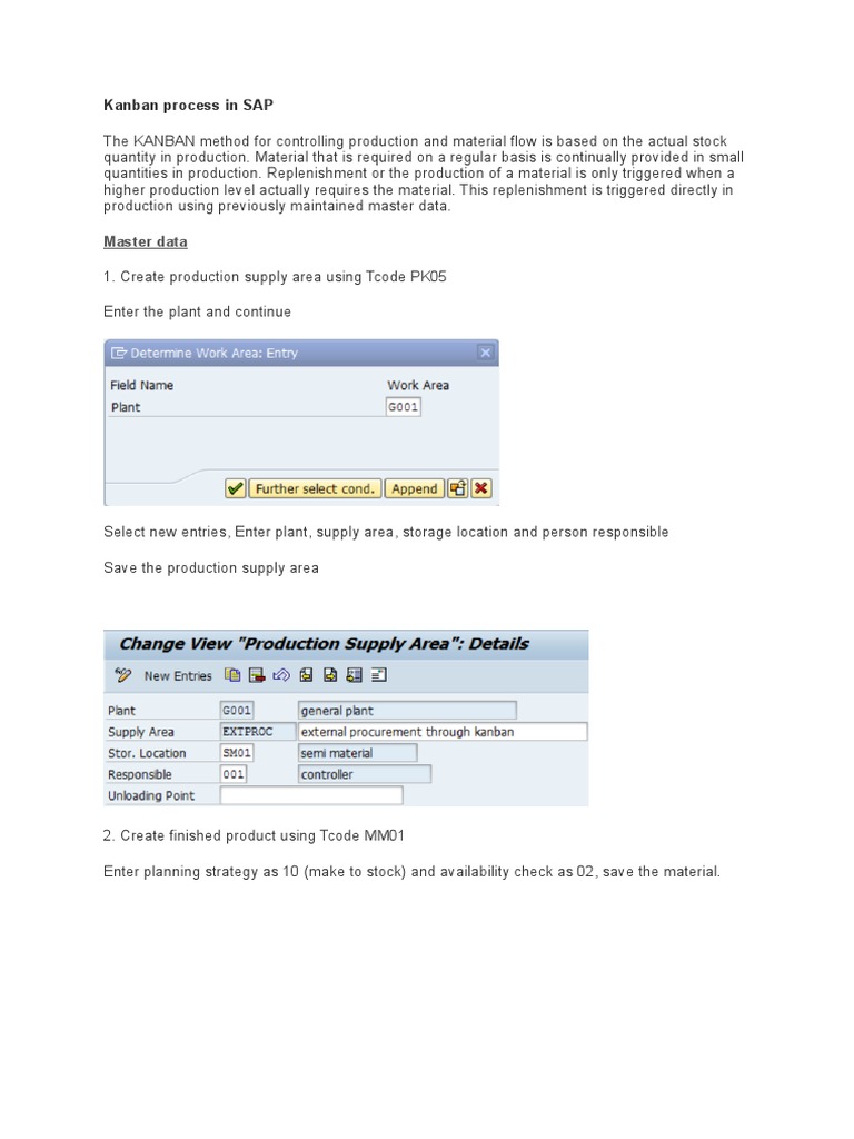 SAP PP - Kanban Process | PDF | Procurement | Information Technology ...