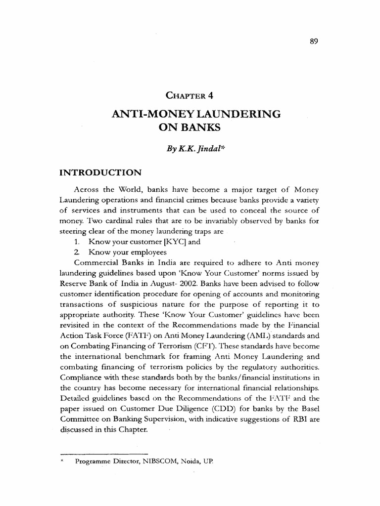 Anti-Money Laundering for Banks | PDF | Money Laundering | Identity ...