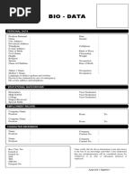 Biodata Format | PDF | Information | Communication