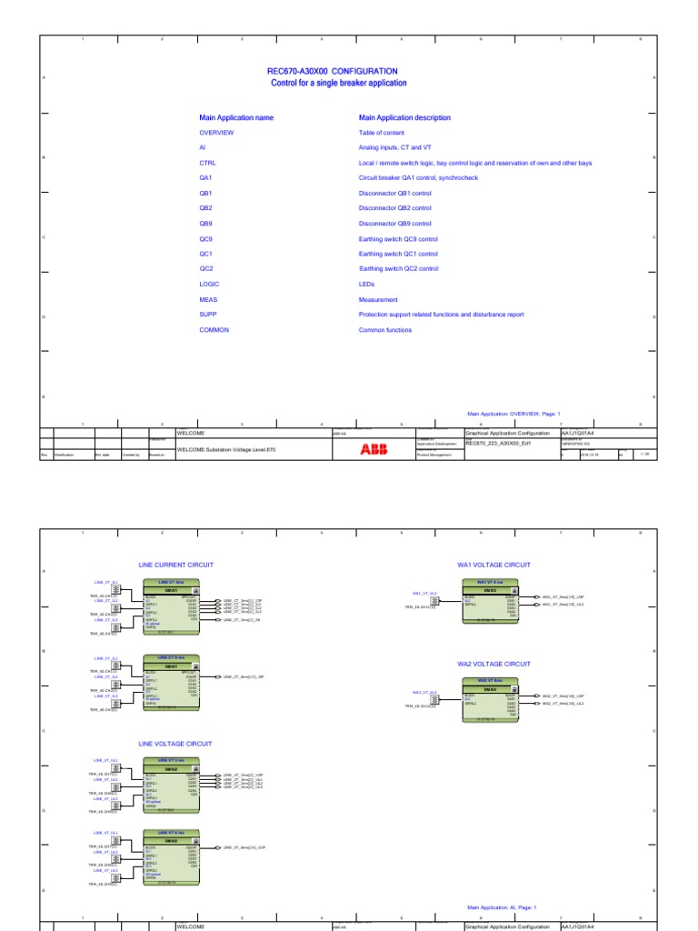 Application Configuration REC670 | PDF | Power Engineering | Electrical ...