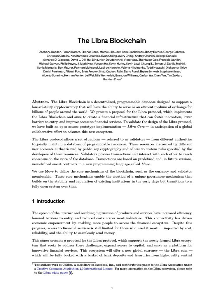 The Libra Blockchain | PDF | Programming Language | Database Transaction