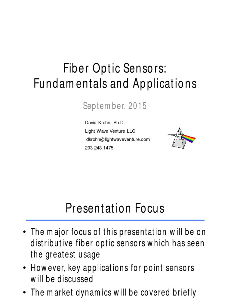 Fiber Optic Sensors Fundamentals and Applications | PDF ...
