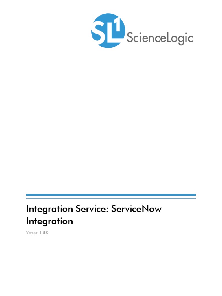 Sciencelogic Integration Service Servicenow 1-8-0 | PDF | Domain Name ...
