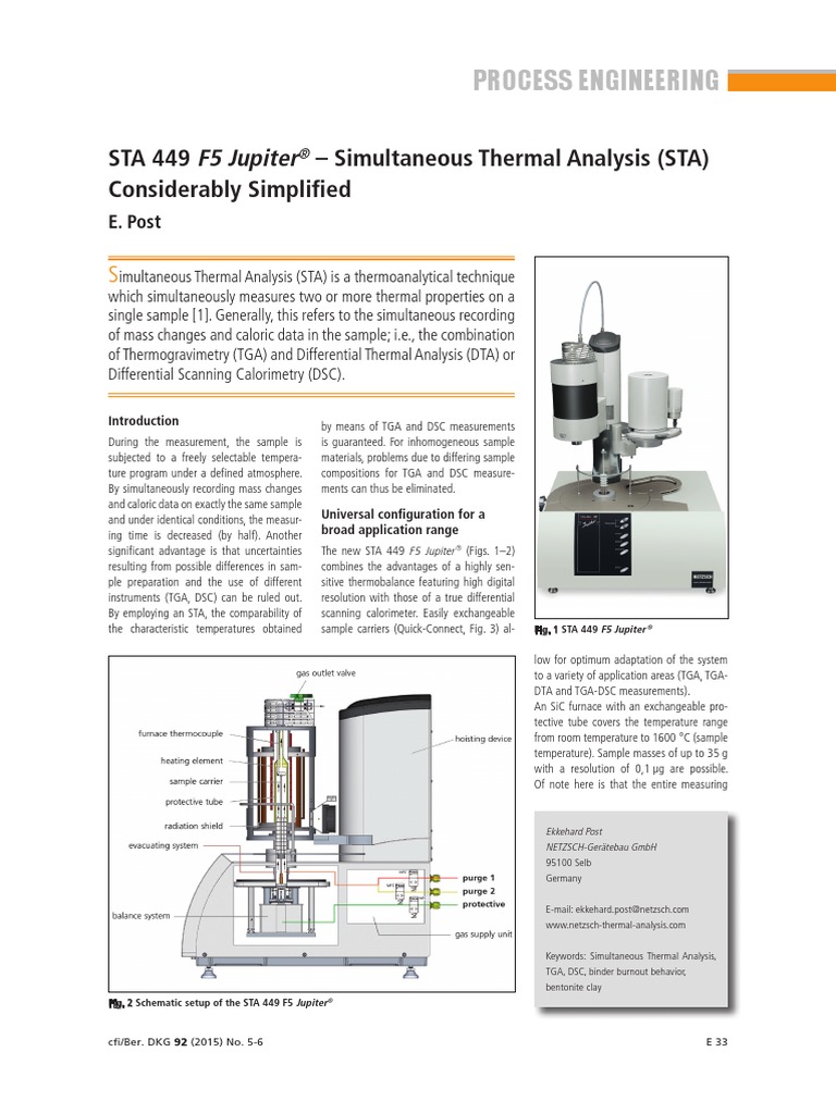 STA 449 F5 Jupiter Simultaneous Thermal Analysis | PDF | Differential ...