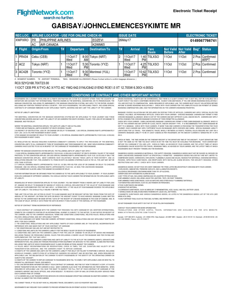 Gabisay/Johnclemencesykimte MR: Rec - Loc. Airline Locator - Use For ...